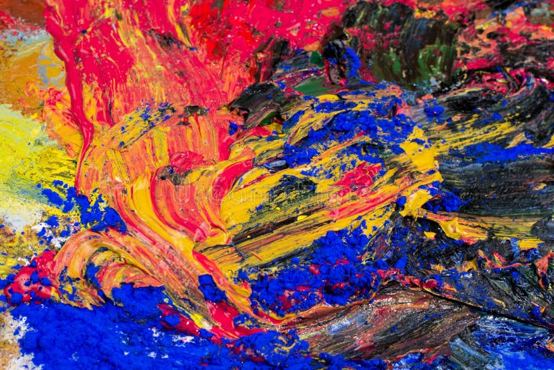 Different Mixed Colors - Yellow, Red, Blue and Black Stock Image ...