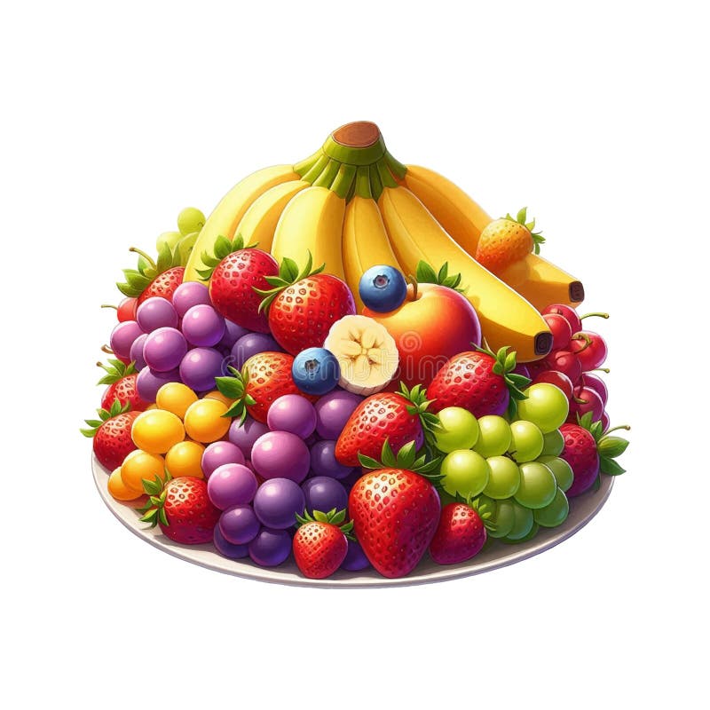 Different Mixed Fruits Vector Stock Vector - Illustration of vector ...