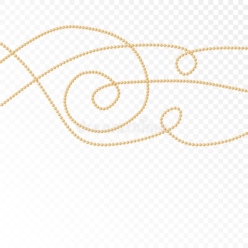 Different Models and Forms of Gold Beads. Realistic Image of Beads ...