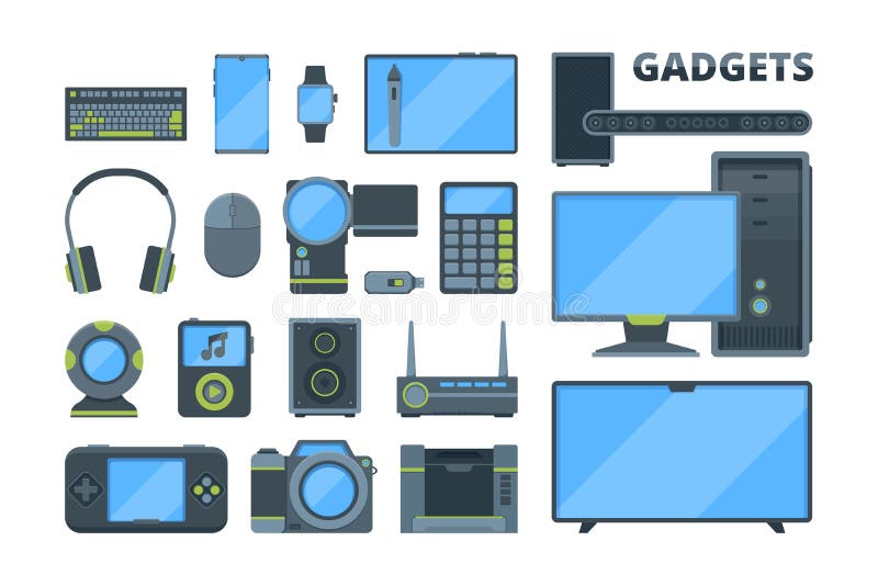 Different Computer Devices Collection Stock Illustrations – 230 ...