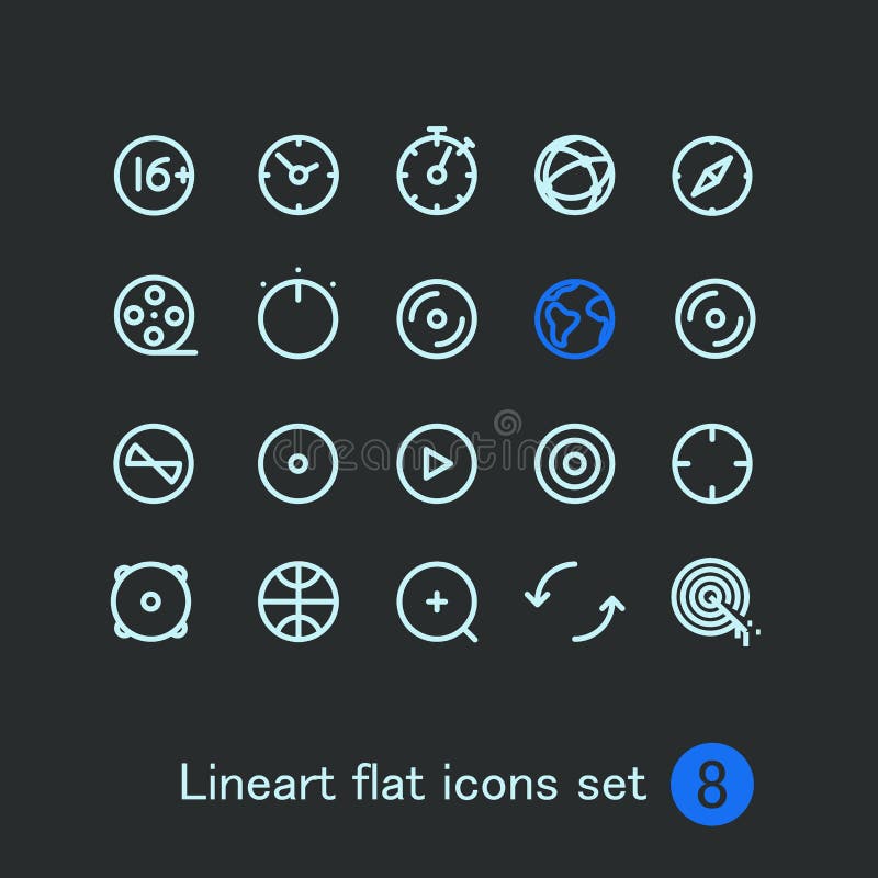 Web Application Icons Collection Stock Vector - Illustration of ...