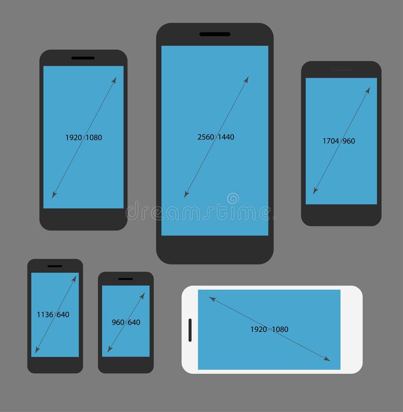 Different Modern Smartphone Resolutions Set Stock Vector - Illustration ... Different Modern Smartphone Resolutions Set Stock Vector - Illustration ...