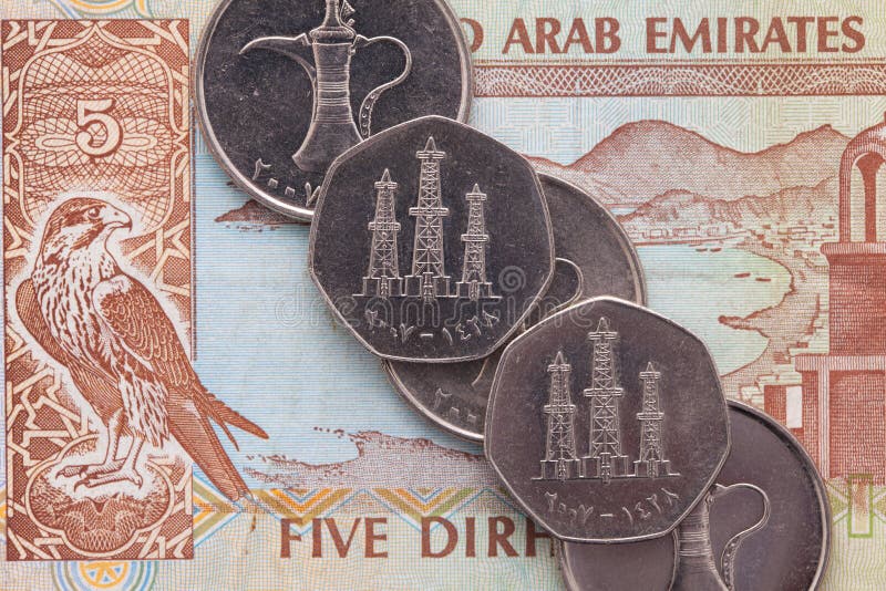 Different Money of Arab Emirates Dirham Stock Image - Image of money ...