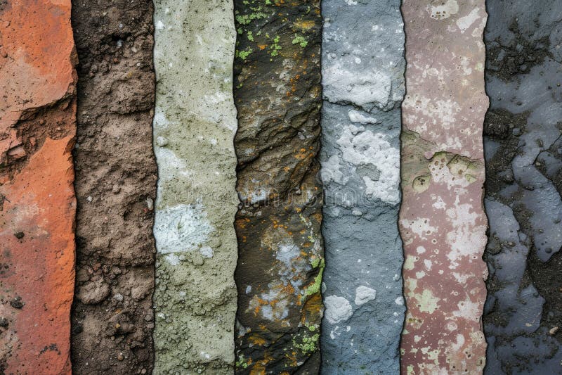 Different Natural Earth Textures Mixed in Beautiful Abstract Background ...