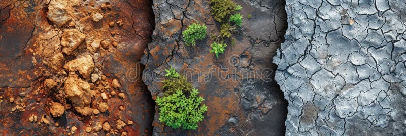Different Natural Earth Textures Mixed in Beautiful Abstract Background ...