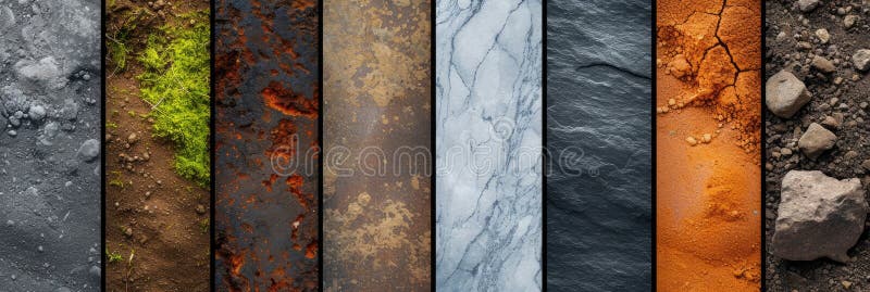 Different Natural Earth Textures Mixed in Beautiful Abstract Background ...