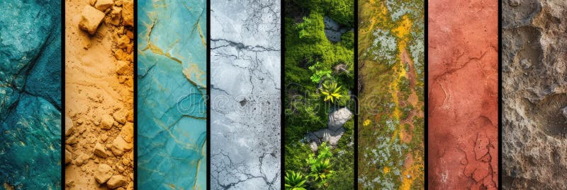 Different Natural Earth Textures Mixed in Beautiful Abstract Background ...