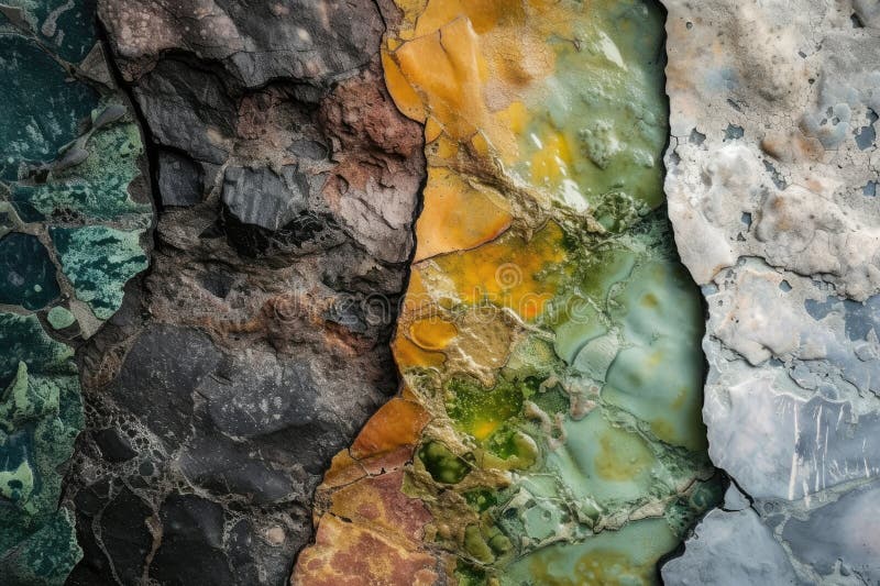 Different Natural Earth Textures Mixed in Beautiful Abstract Background ...