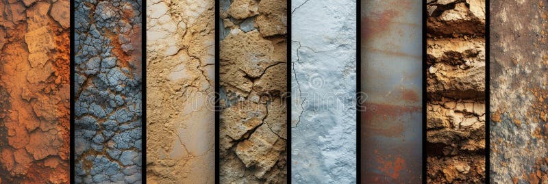 Different Natural Earth Textures Mixed in Beautiful Abstract Background ...
