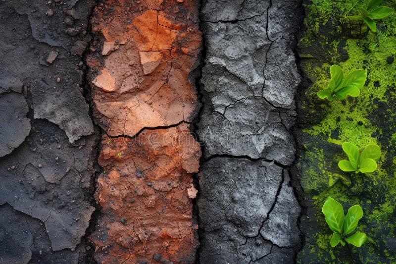 Different Natural Earth Textures Mixed in Beautiful Abstract Background ...