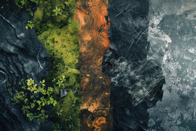 Different Natural Earth Textures Mixed in Beautiful Abstract Background ...