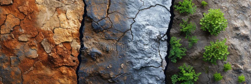 Different Natural Earth Textures Mixed in Beautiful Abstract Background ...