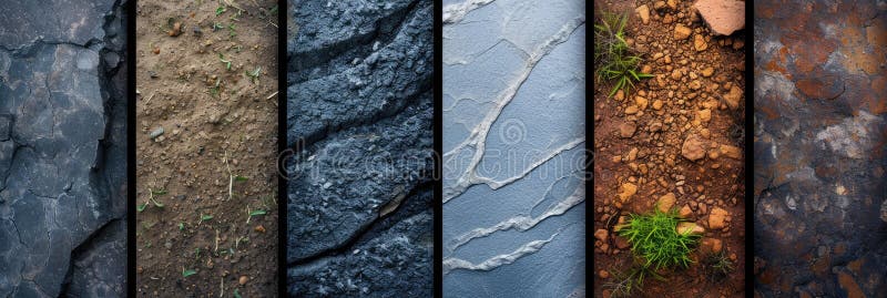 Different Natural Earth Textures Mixed in Beautiful Abstract Background ...
