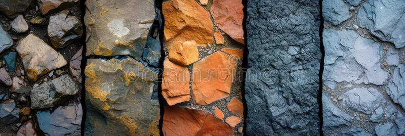 Different Natural Earth Textures Mixed in Beautiful Abstract Background ...