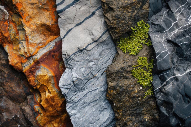 Different Natural Earth Textures Mixed in Beautiful Abstract Background ...