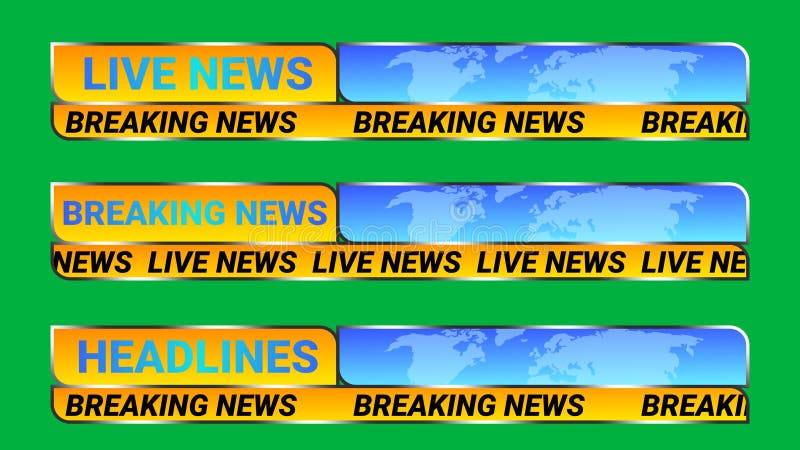 Different News Catagory Lines with Text Space Stock Illustration ...