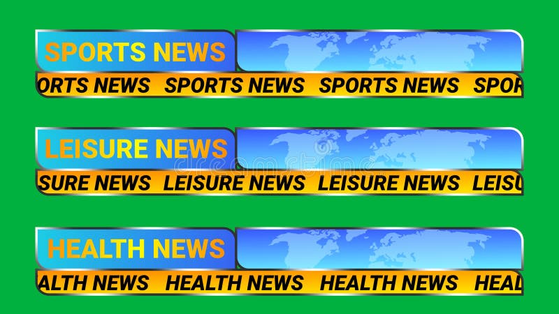 Different News Catagory Lines with Text Space Stock Illustration ...