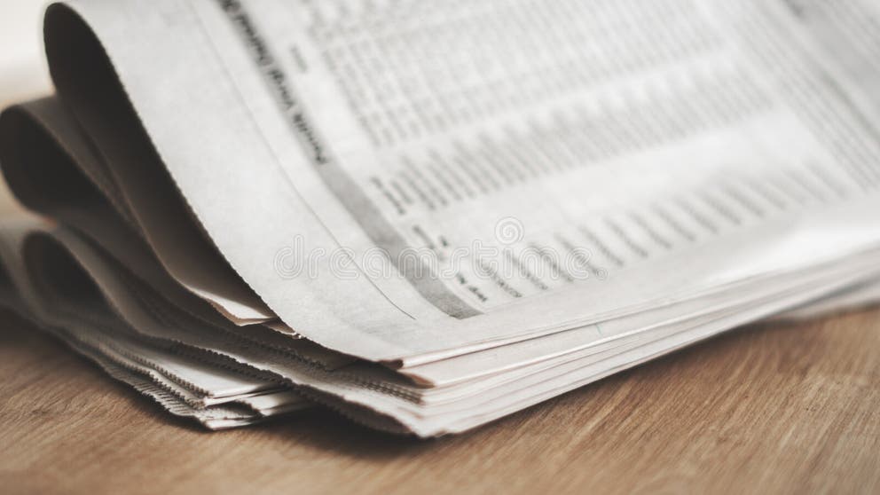 Different Newspapers on the Table Stock Photo - Image of media, waste ...