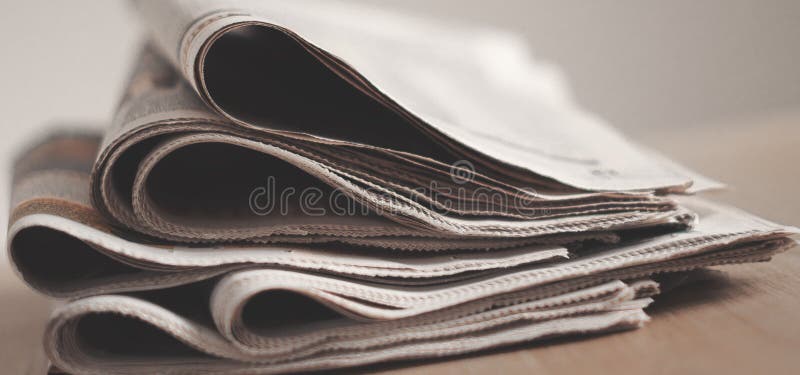 Different Newspapers on the Table Stock Photo - Image of media ...