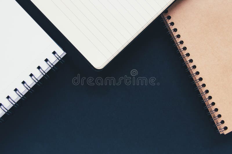 Different Notes on a Black Background Stock Image - Image of idea ...
