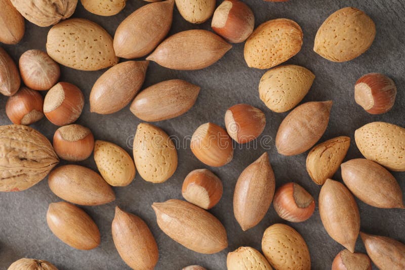 Mix Of Different Kinds Of Nuts In Shell Stock Image - Image of ...