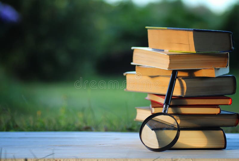 Educaion Back School Book Stack Page Outdoor Stock Photo - Image of ...