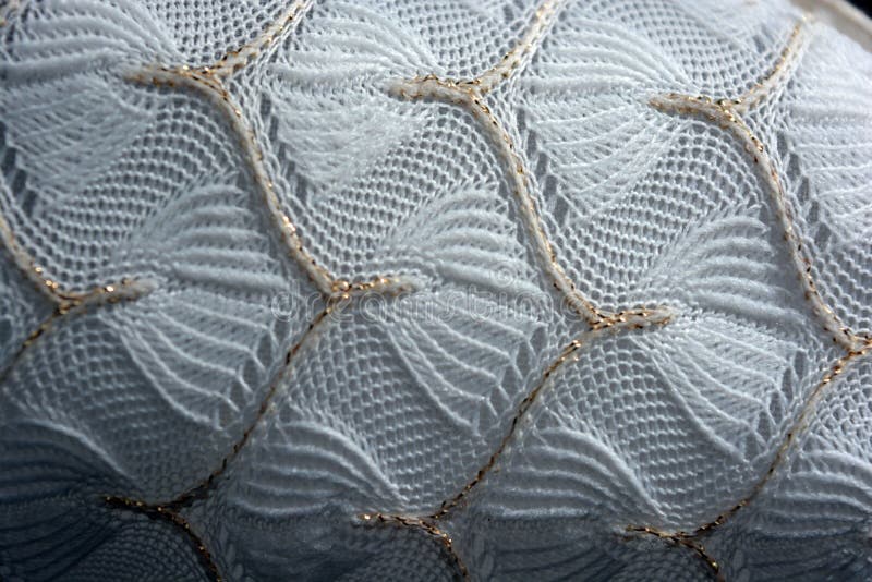 Beautiful White Woven Fabric with an Intriguing Pattern of Dense White ...