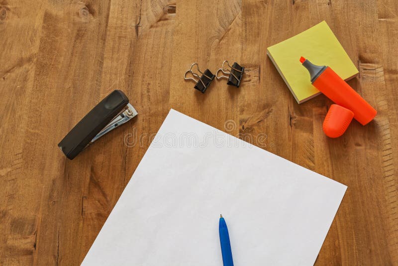 Different Office Supplies are on the Table Stock Image - Image of ...