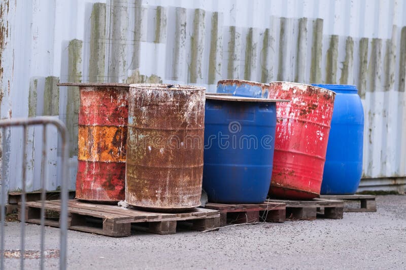 Barrels stock photo. Image of chemicals, barrel, trash - 360412148