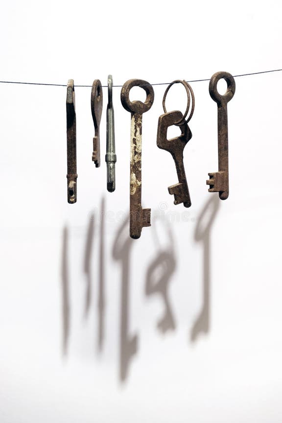 A Different Old Retro Rusty Keys from Different Locks Stock Image ...