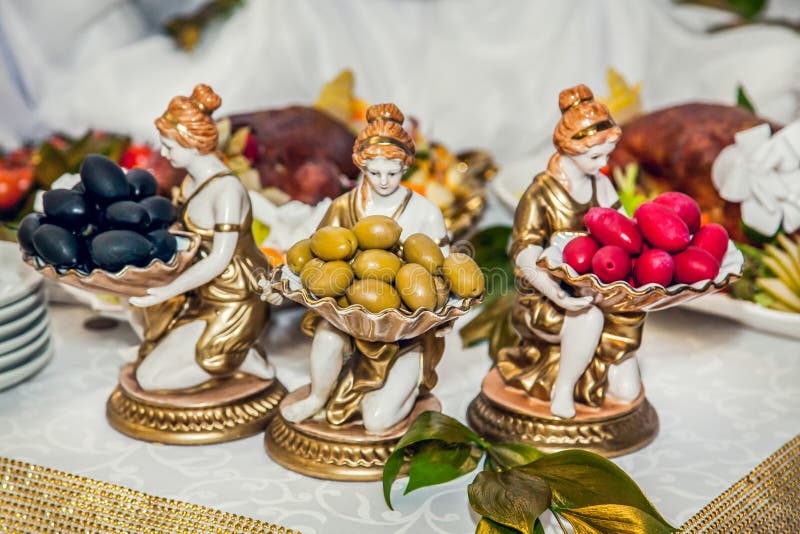 Different Olives in Buffet Table with Meat Snacks Stock Photo - Image ...