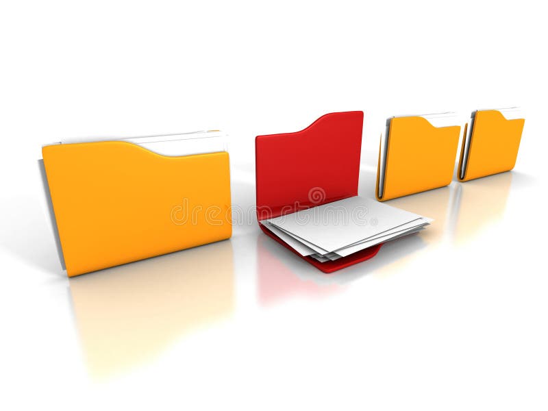 Different Opened Office Document Paper Folder Stock Image - Image of ...