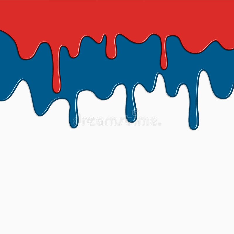 Different Paint Dripping, Abstract Blob. Vector Illustration. Stock ...