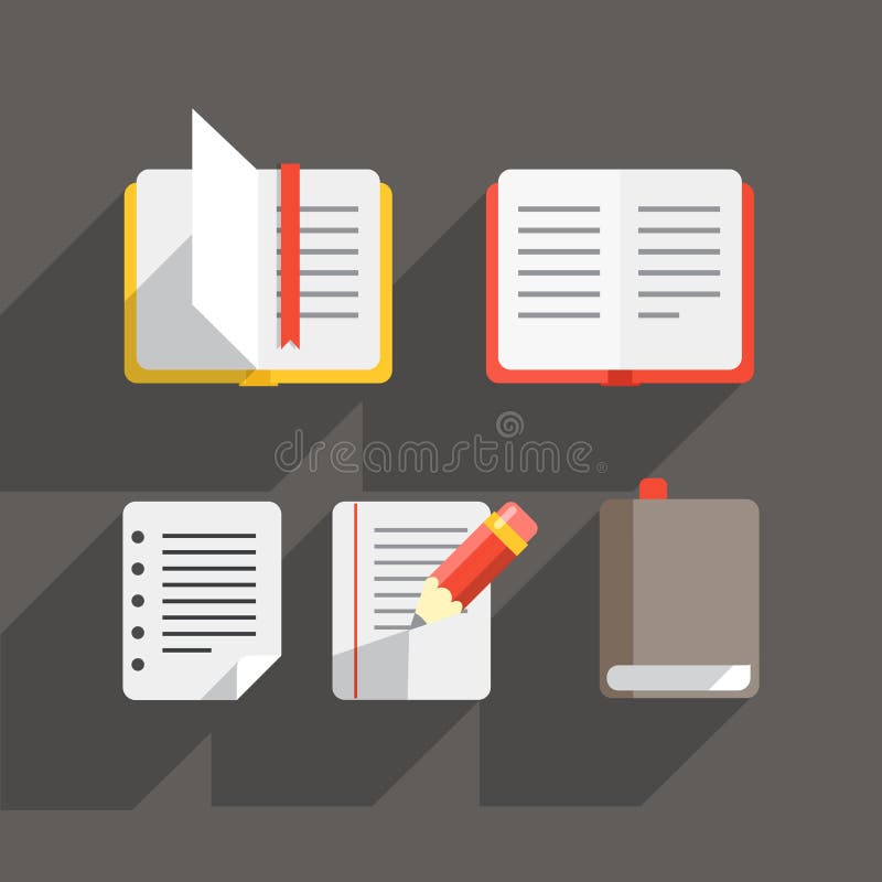 Different paper books stock vector. Illustration of vector - 37108772