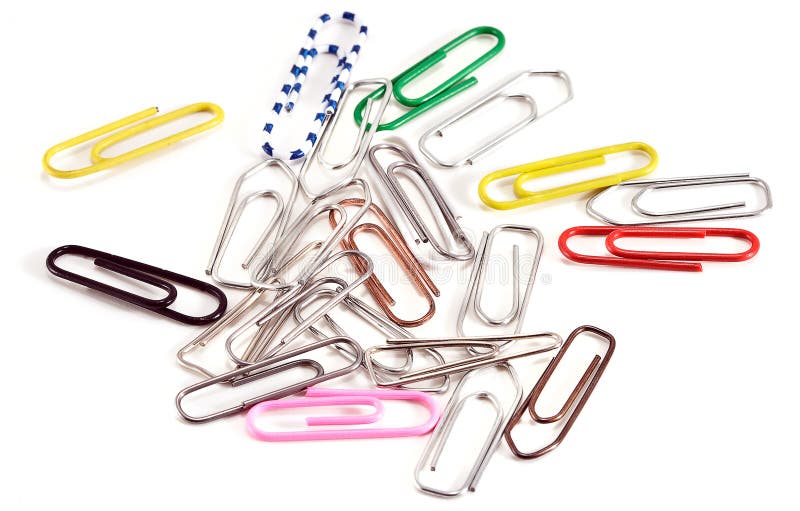 Multicolored paper clips stock photo. Image of isolated - 17955706