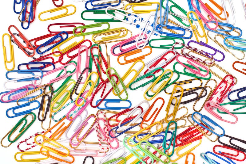 Different paper clips stock image. Image of attach, abstract - 22054433