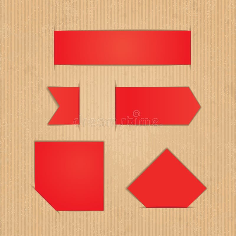 Different Paper Labels Set. Vector Illustration Stock Vector ...