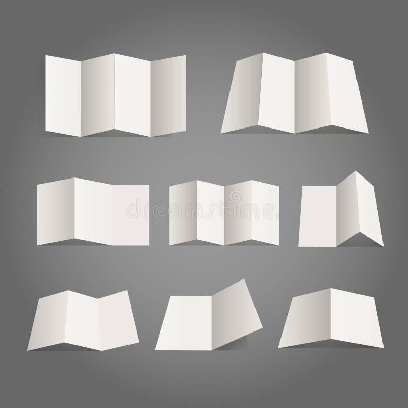 Different Paper Map Collection Stock Vector - Illustration of layout ...