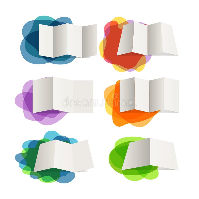 Different Paper Map Collection Stock Vector - Illustration of layout ...