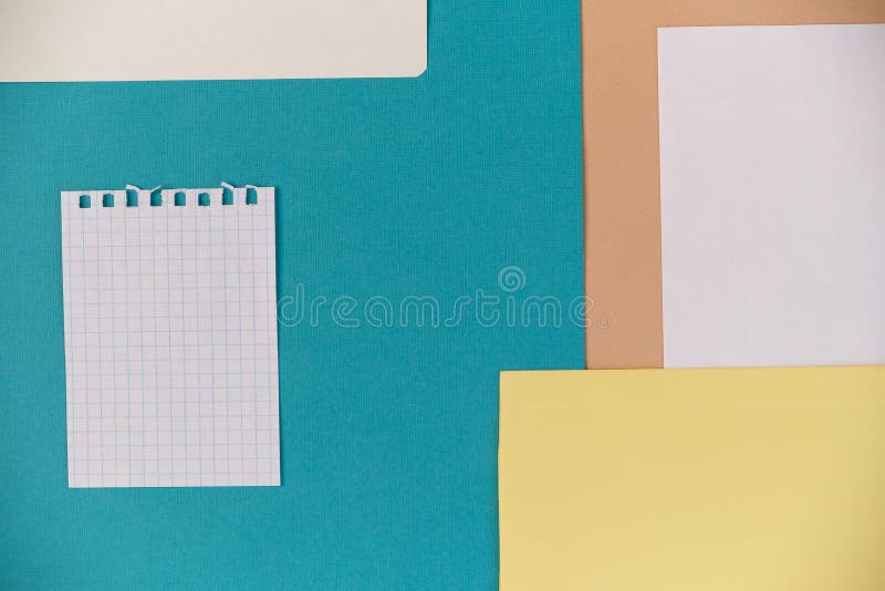 Different Paper Textures with Torn and Smooth Edges on a Beige ...