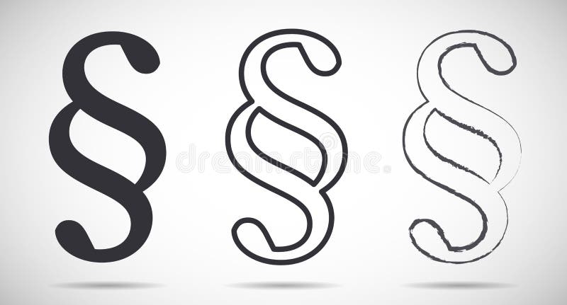 Different Paragraph Vector Icons Law Symbols Stock Vector ...