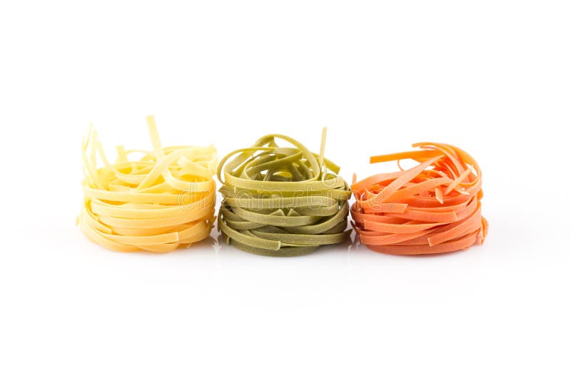 Different Pasta in Three Colors Stock Photo - Image of nest, healthy ...