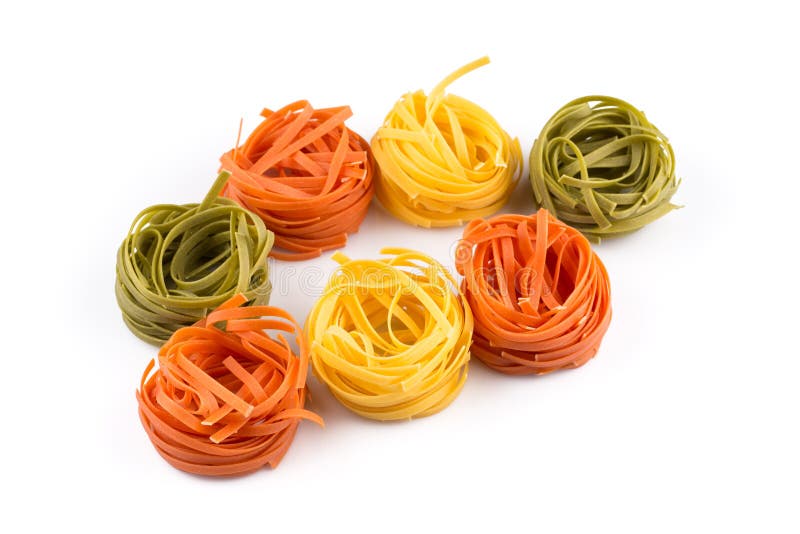 Different Pasta in Three Colors Stock Photo - Image of meal, objects ...