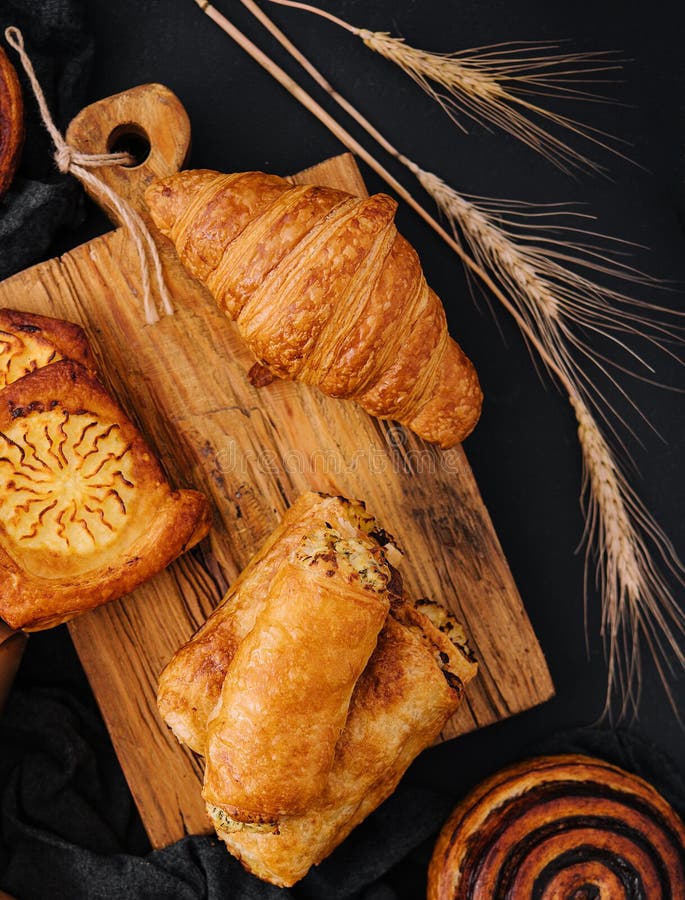 Different Pastries with Boxes for Delivery Stock Image - Image of fresh ...