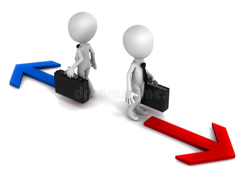 Different path directions stock illustration. Illustration of lead ...