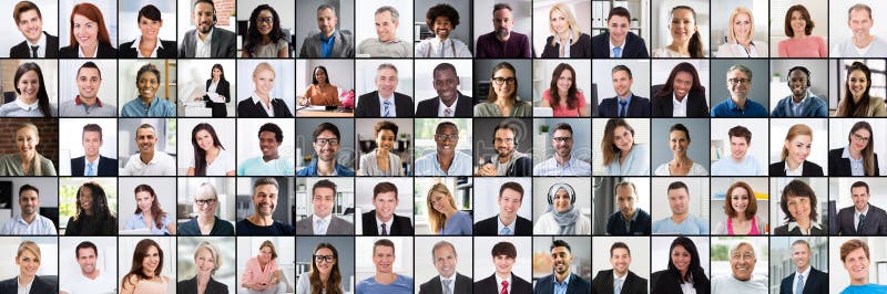 Different People Avatar Collage Stock Image - Image of headshot ...