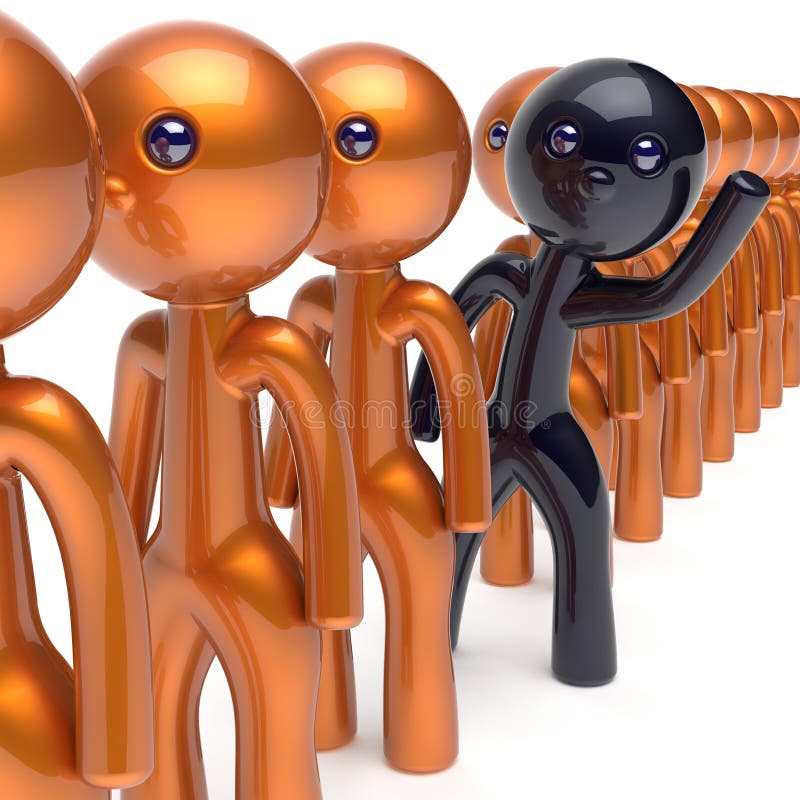 Man Different People Character Stand Out Crowd Icon Stock Illustrations ... Man Different People Character Stand Out Crowd Icon Stock Illustrations ...