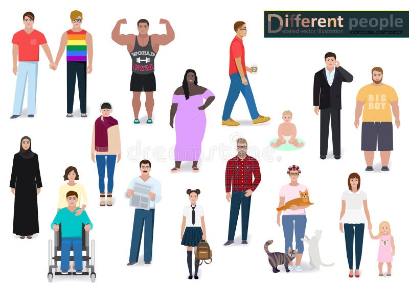 Different People in Society, Vector Stock Vector - Illustration of ...