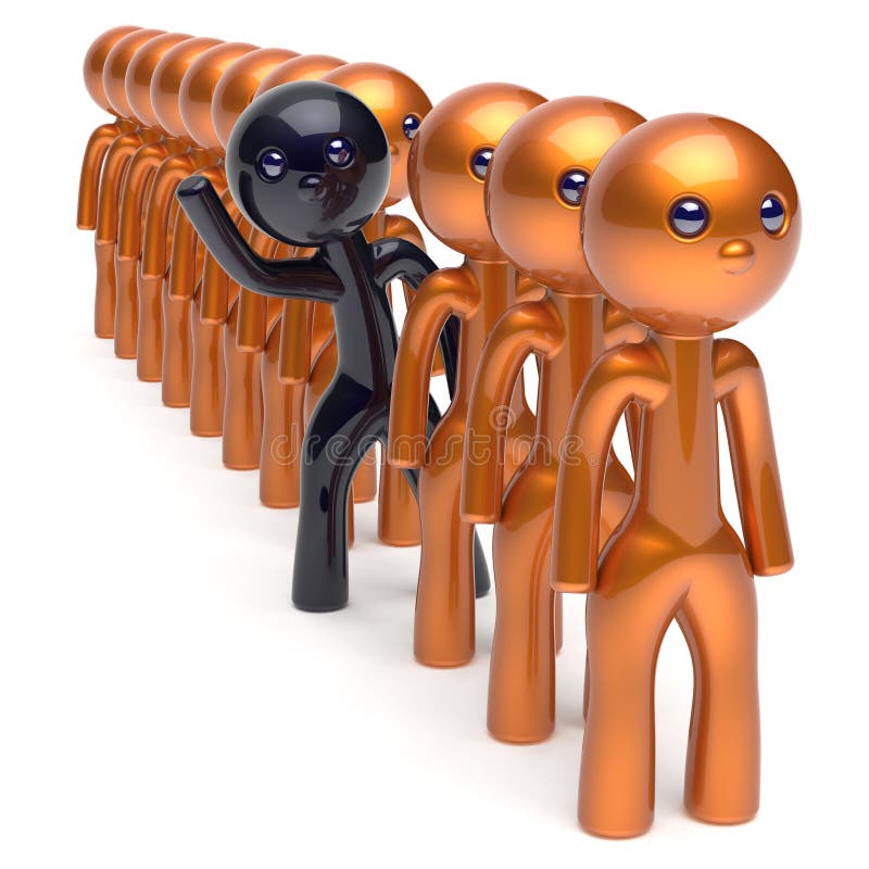 Man Different People Character Stand Out Crowd Icon Stock Illustrations ... Man Different People Character Stand Out Crowd Icon Stock Illustrations ...