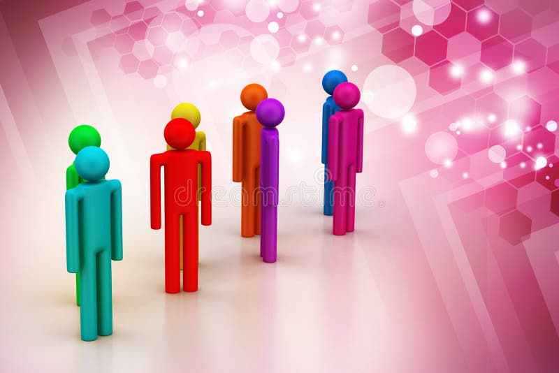 Different Peoples in a Team Stock Illustration - Illustration of ...